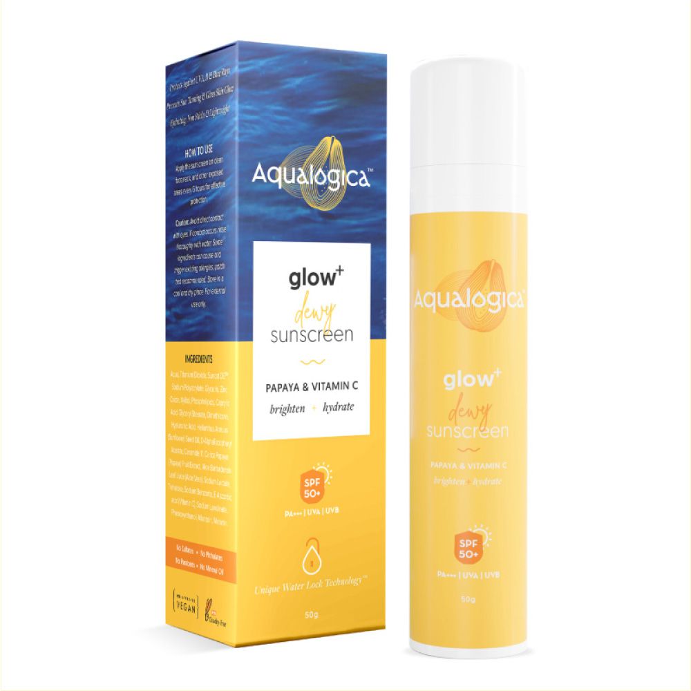 Buy Aqualogica Glow Dewy Sunscreen With SPF 50 PA Leaves No buy-aqualogica-glow-dewy-sunscreen-with-spf-50-pa-leaves-no